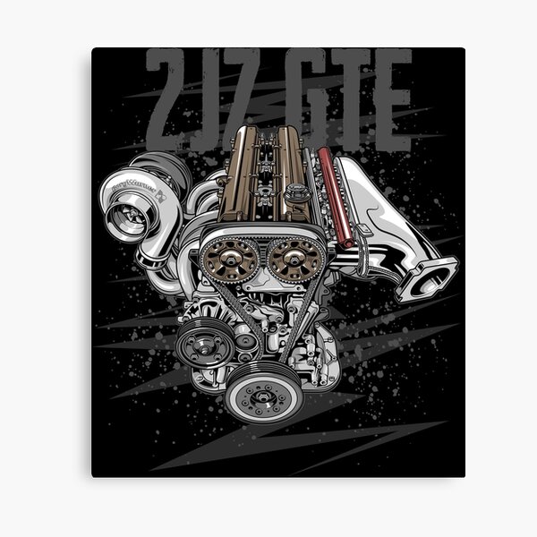 "Toyota 2jz gte Engine" Canvas Print for Sale by w1gger | Redbubble