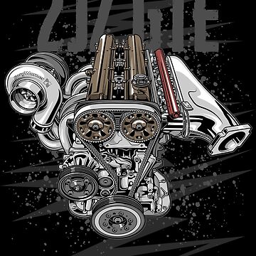 "Toyota 2jz gte Engine" Sticker for Sale by w1gger | Redbubble