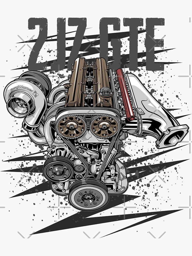 "Toyota 2jz gte Engine" Sticker for Sale by w1gger | Redbubble