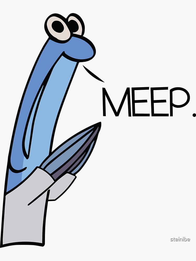 "MEEP." Sticker for Sale by steinibe | Redbubble