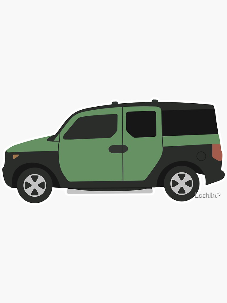 "Green Honda Element" Sticker for Sale by LochlinP | Redbubble
