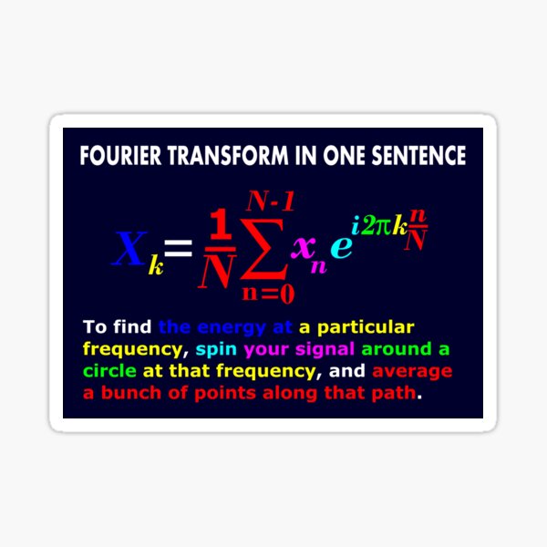 "Fourier Transform Formula" Sticker by Shapes-Mania | Redbubble