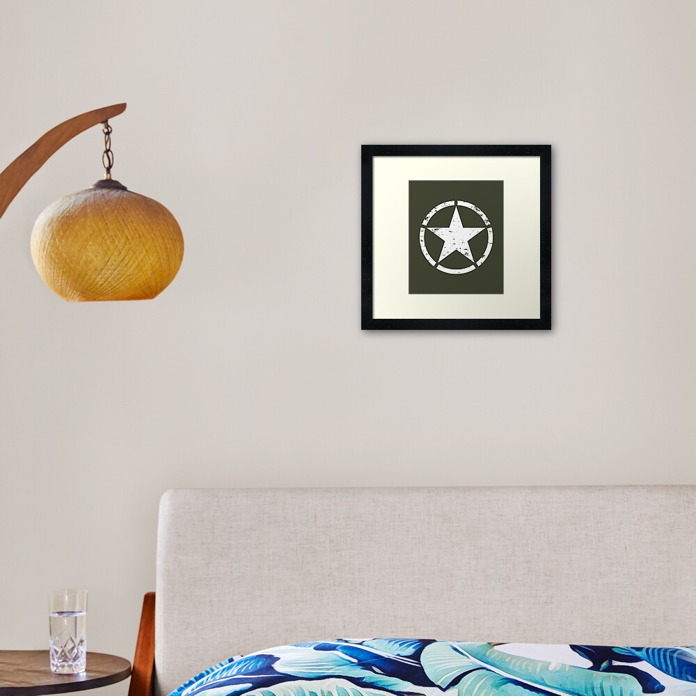 "WWII Allied Invasion Star D-Day" Framed Art Print for Sale by ...