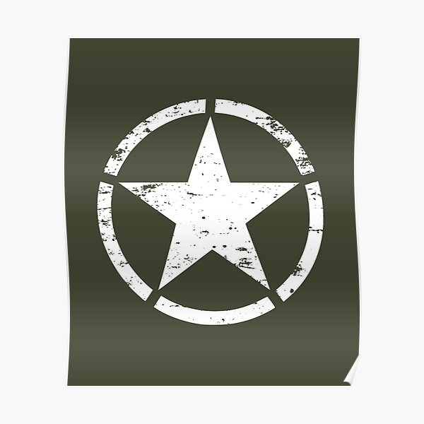 "WWII Allied Invasion Star D-Day" Poster for Sale by Beltschazar ...