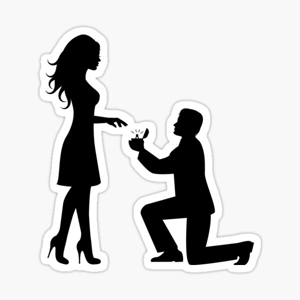 "Valentine special proposal " Sticker for Sale by Maninder Singh ...