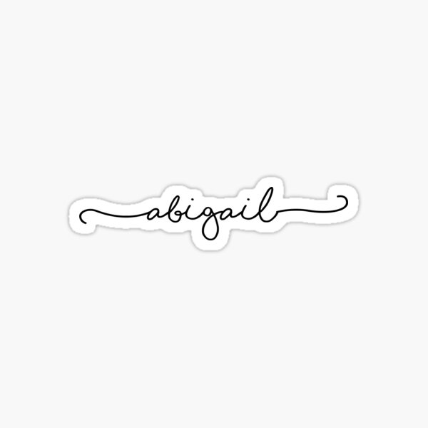 "ABIGAIL " Sticker for Sale by Giada | Redbubble