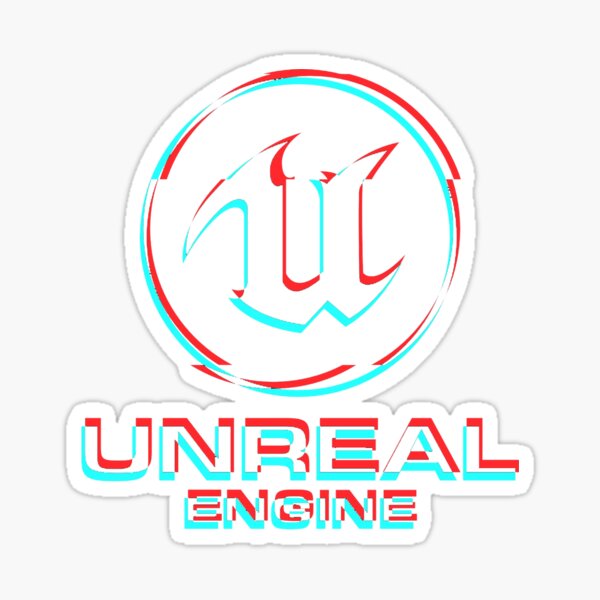 "Unreal Engine | Glitch" Sticker by KronoShark | Redbubble