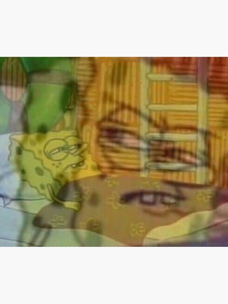 "Spongebob Suspicious Reaction Meme" Canvas Print for Sale by ...