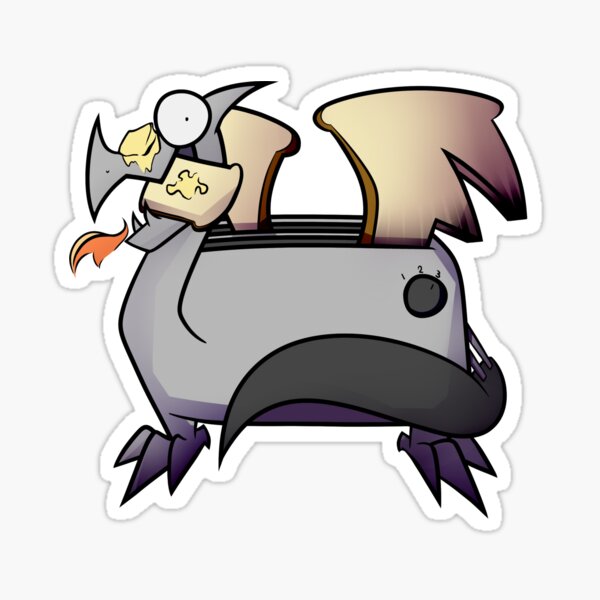 "Toaster Dragon" Sticker by LudicCheetah | Redbubble