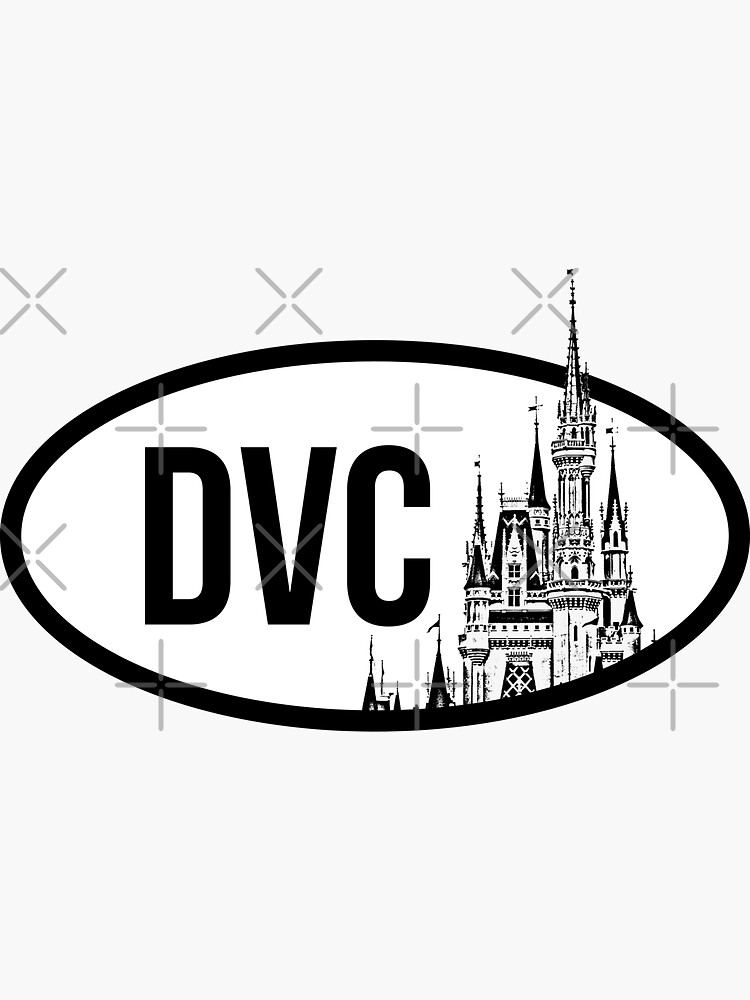 "DVC Magic Castle Sticker Black" Sticker for Sale by FandomTrading ...
