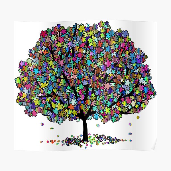 "colorful tree" Poster by Mariamnaaz | Redbubble