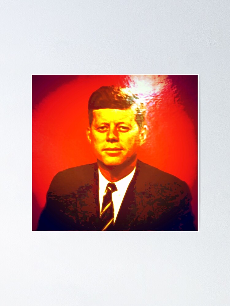 "JFK in Red, Iconic" Poster for Sale by Vintaged | Redbubble