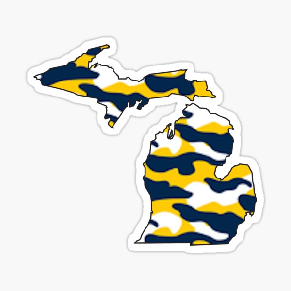 "State of Michigan Wolverines Go Blue Sticker" Sticker by rossandrews ...