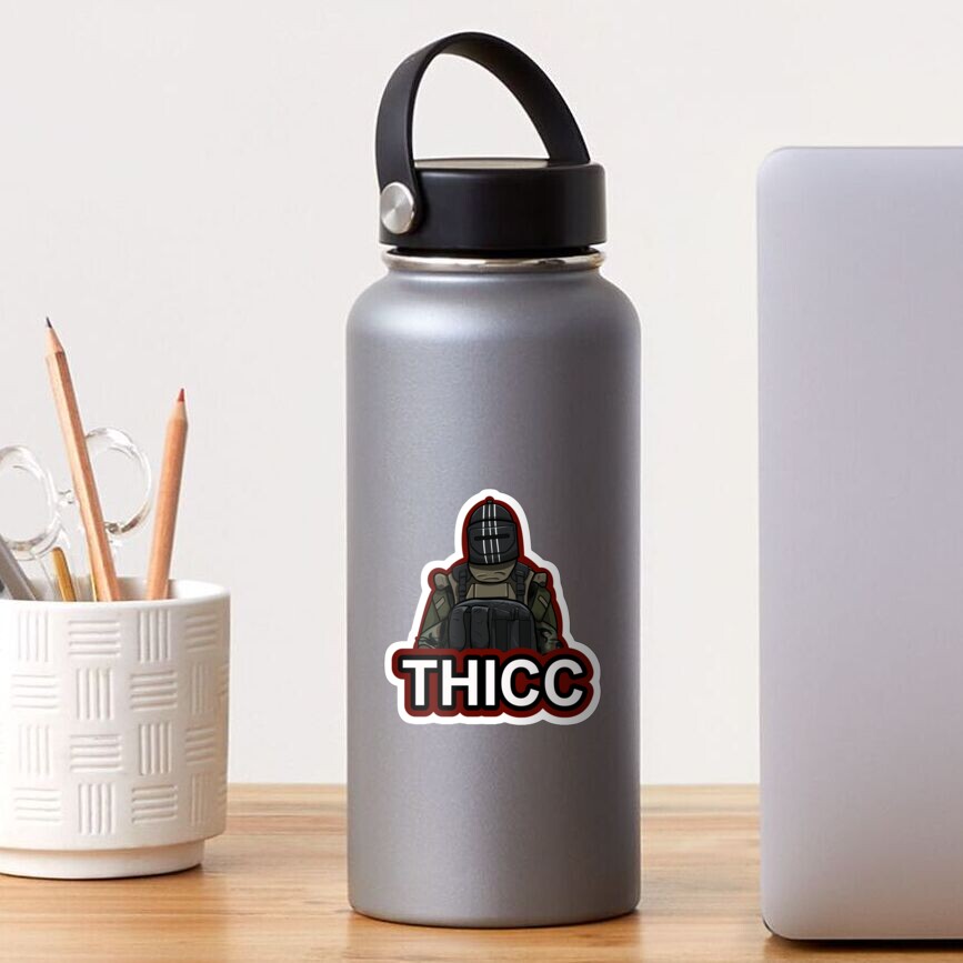 ""THICC" Graphic Logo" Sticker for Sale by Dax-x-x | Redbubble
