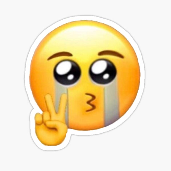"Crying Peace Sign" Sticker for Sale by kay-lei-- | Redbubble