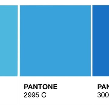 "Blue Pantone Colour Palette" Art Print for Sale by Zara Eggers | Redbubble