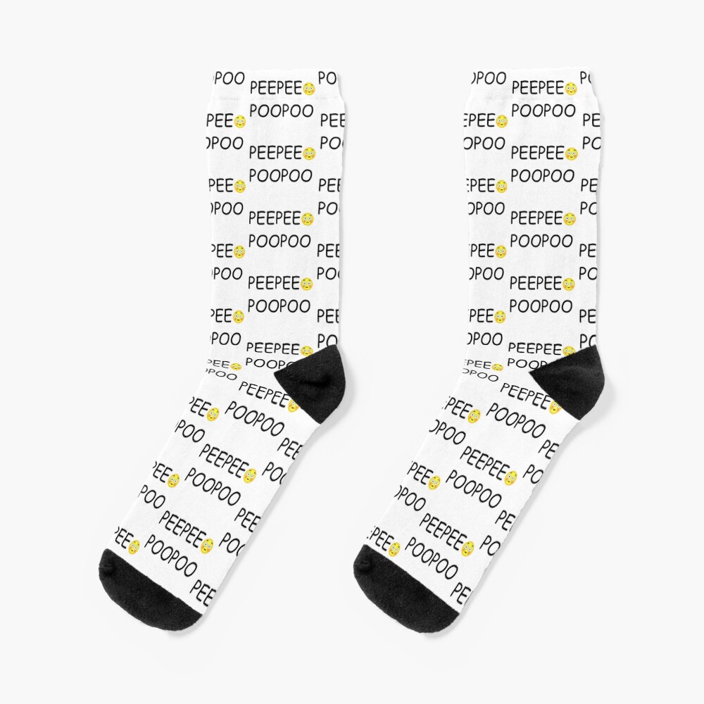 "peepee poopoo" Socks by pondpajamas | Redbubble