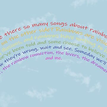 "The Rainbow Connection Lyrics" Poster for Sale by sandravioletart ...