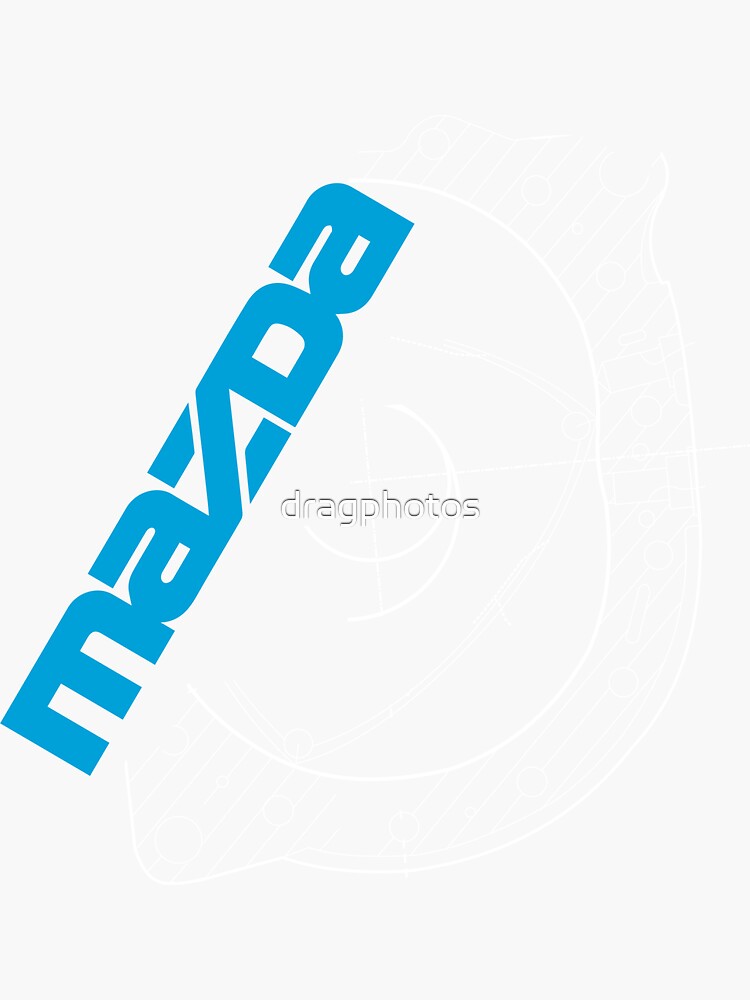 "Rotary Mazda Blueprint Shirt 13b" Sticker for Sale by dragphotos ...