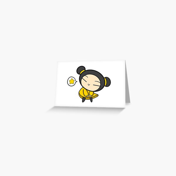 "Yellow Windswept Star Pucca" Greeting Card for Sale by aishiiart ...