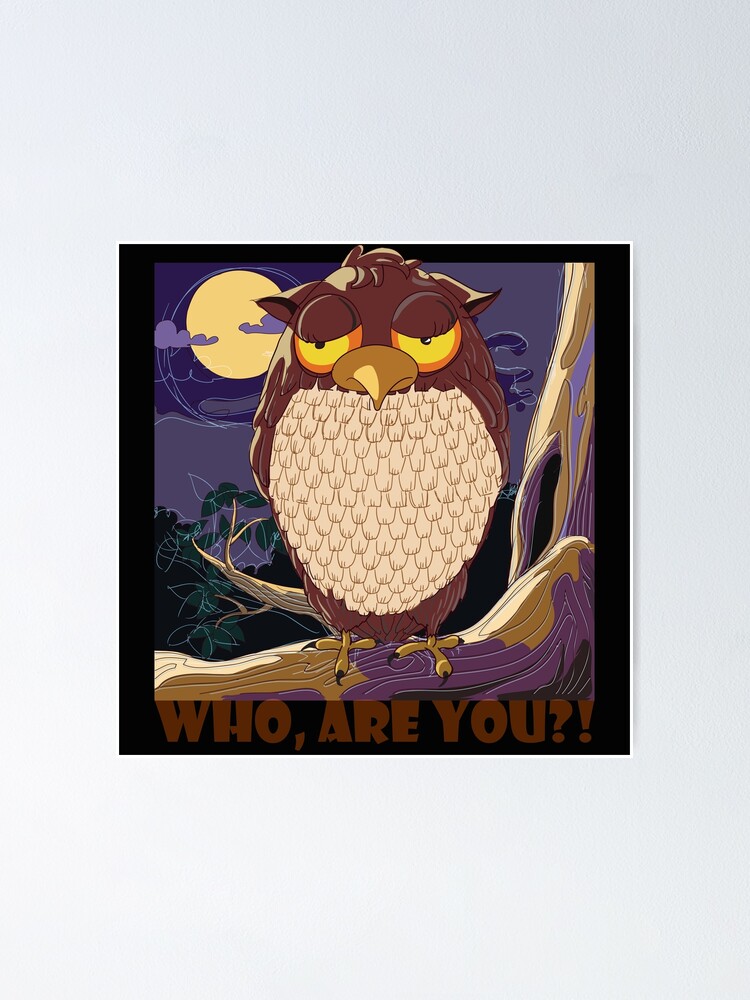 "Who Are You, Owl" Poster for Sale by a-roderick | Redbubble