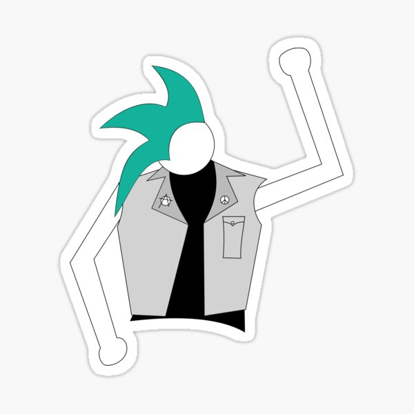 "Punk Cyan" Sticker by Drakith | Redbubble