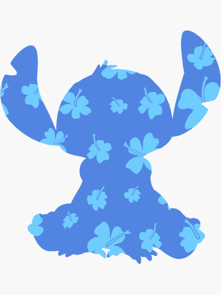 "Stitch Blue Silhouette " Sticker for Sale by farrah108 | Redbubble