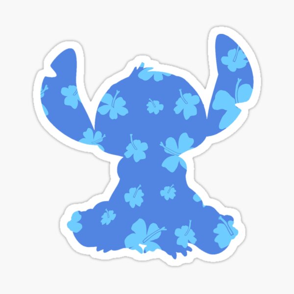 "Stitch Blue Silhouette " Sticker for Sale by farrah108 | Redbubble