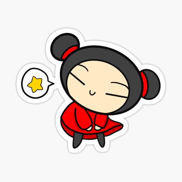 "Windswept Star Pucca" Sticker by aishiiart | Redbubble