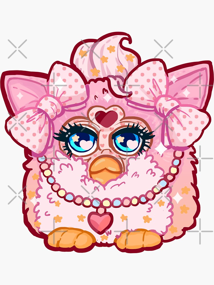 "Pink Aesthetic Furby" Sticker for Sale by controlzee- | Redbubble
