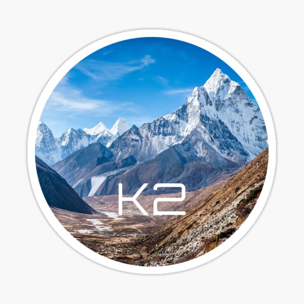 "K2 Sumit Wear" Sticker for Sale by DivesStatum | Redbubble