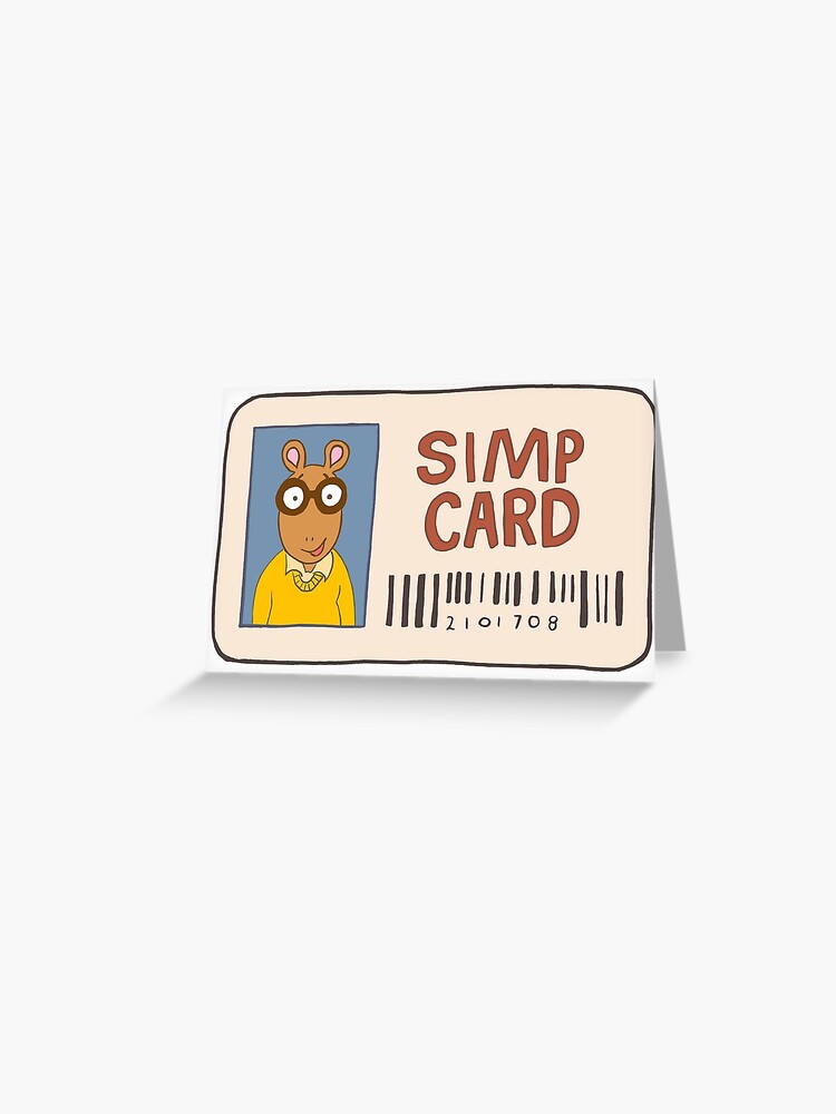 "Simp Card" Greeting Card for Sale by m3418k | Redbubble