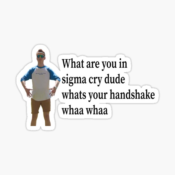 "Trevor Wallace Sigma Cry " Sticker for Sale by Sophie Olde | Redbubble