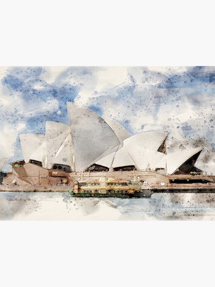 "Sydney Opera House Watercolor Art – Landmark Art Print – Sydney Opera ...
