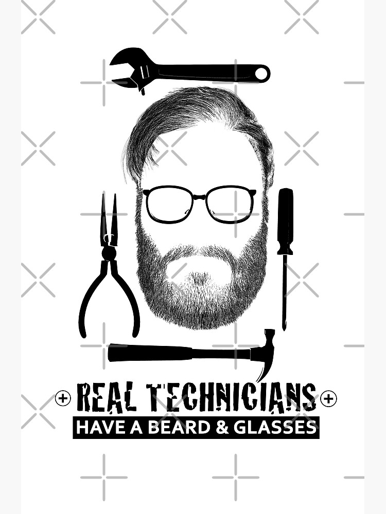 "Beard + Glasses + Tools = Technician Engineer Computer Fix Nerd Gamer ...