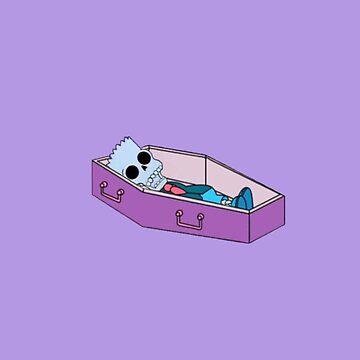 "Lofi Skeleton Cartoon in Coffin" Sticker for Sale by dwrys27 | Redbubble