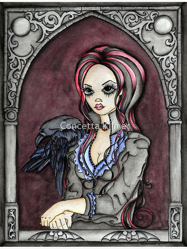 "Lenore and the Raven" Art Print by ckdesigns | Redbubble