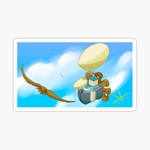 "Flying Building" Sticker for Sale by Lou-Skylark | Redbubble