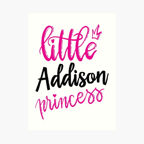 Addison Name Label Art Prints | Redbubble