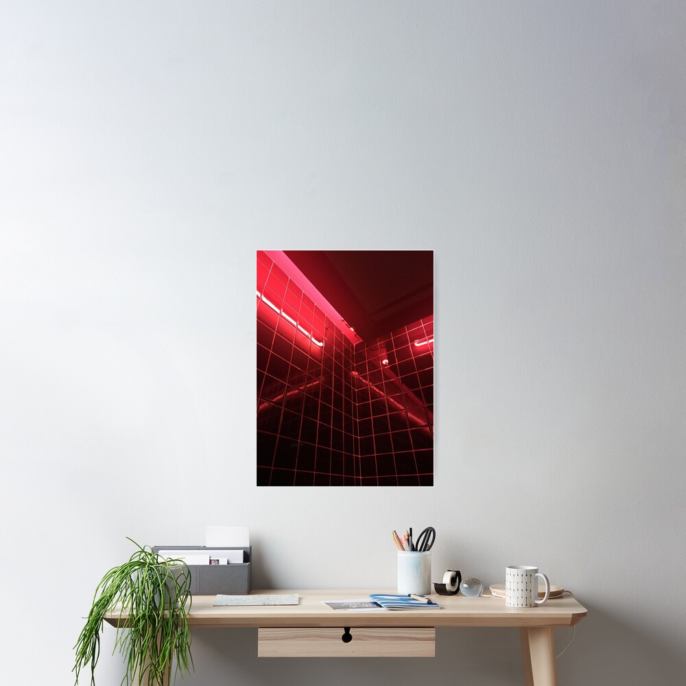 "Neon red lights aesthetic" Poster by vicksart | Redbubble