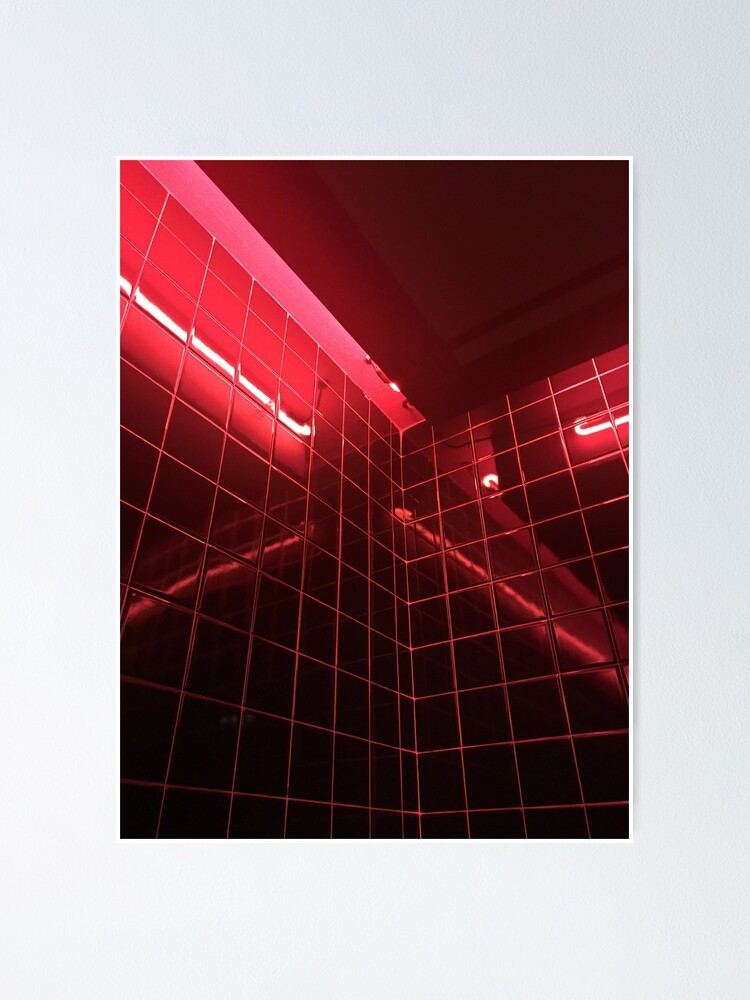 "Neon red lights aesthetic" Poster by vicksart | Redbubble