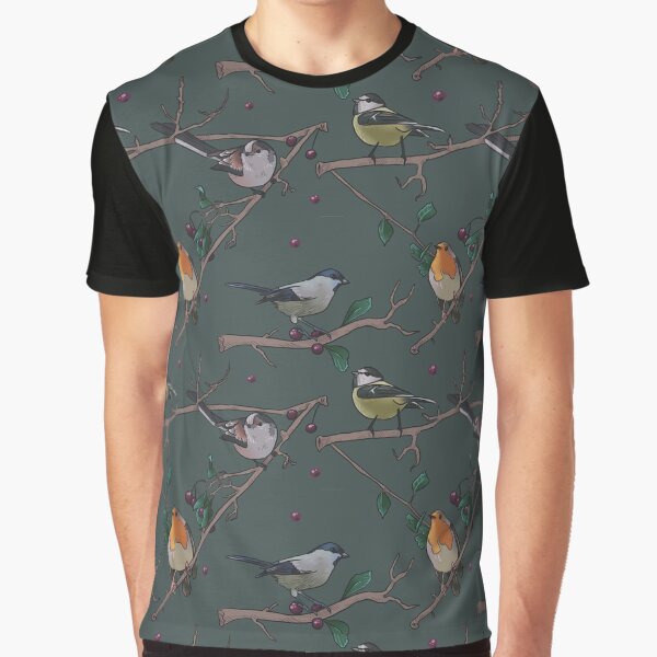 "bird pattern" T-shirt for Sale by Wieskunde | Redbubble | bird graphic ...