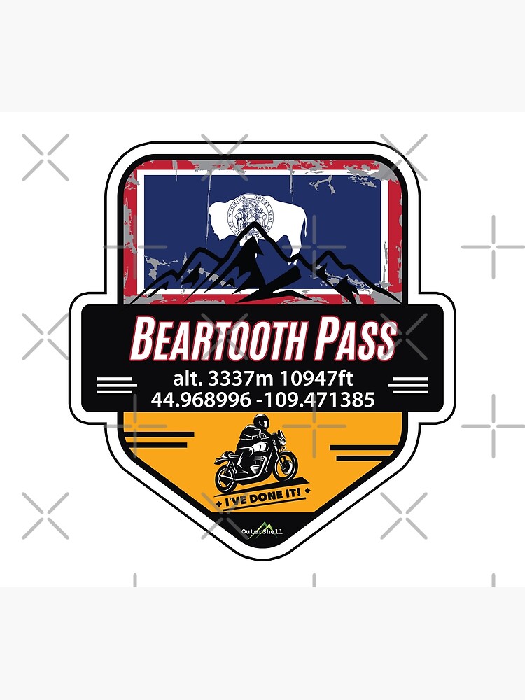 "Beartooth Pass US 212 Motorcycle Car RV Cycle Sticker & T-Shirt 02 ...