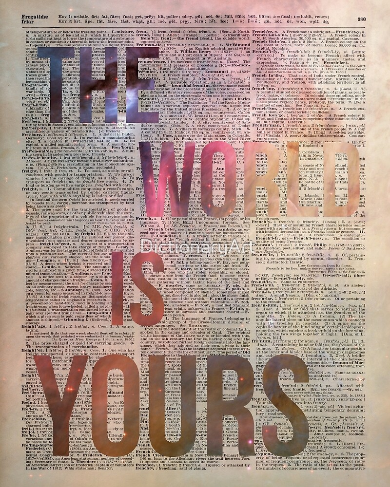 "The World is Yours Motivational Space Stencil Dictionary Art" by ...