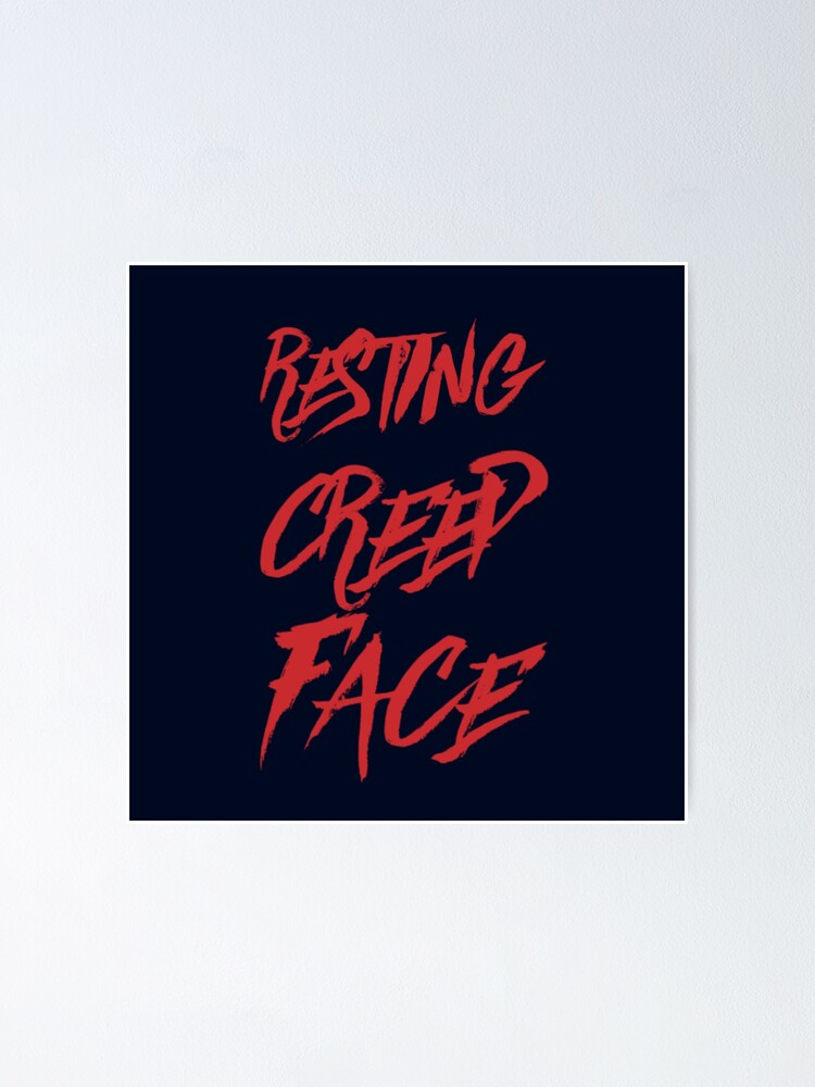 "Resting Creep Face Red" Poster for Sale by madtoyman | Redbubble