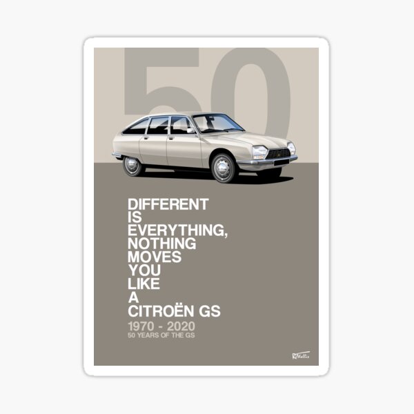 "Citron GS (1970) 50th Anniversary Illustration" Sticker for Sale by ...