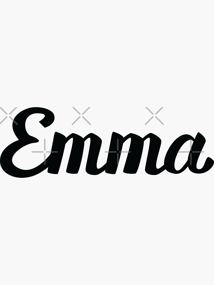 "Emma Script My Name is Emma! " Sticker for Sale by ProjectX23 | Redbubble