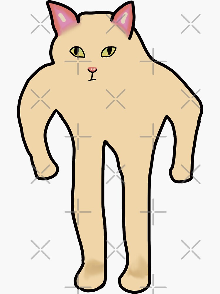 "buff cat meme" Sticker for Sale by disamaria | Redbubble