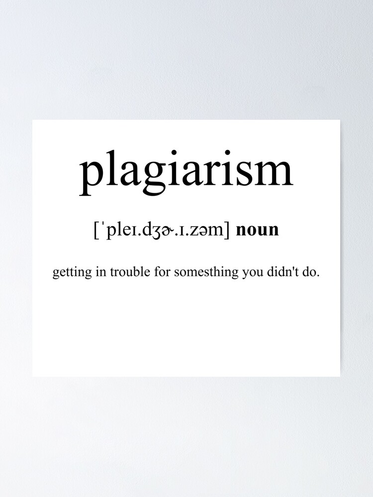 "Plagiarism Definition | Dictionary Collection" Poster by ...