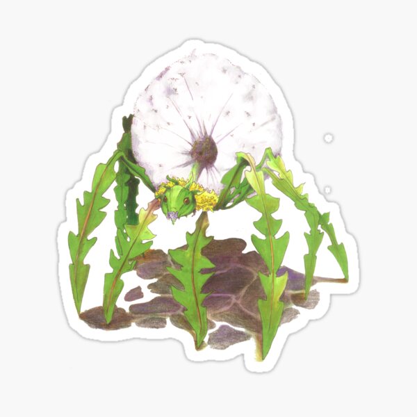 "Dandelion Mage Spider - Magus Taraxacum Officinale" Sticker for Sale ...